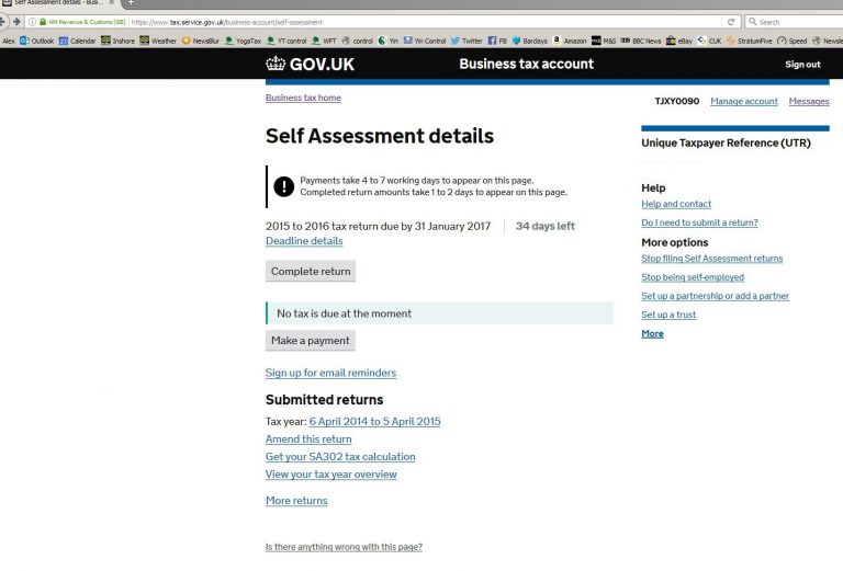 Filing a Self Assessment Tax Return - YogaTax