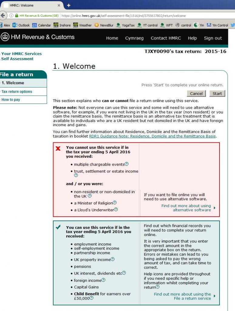 Filing a Self Assessment Tax Return - YogaTax